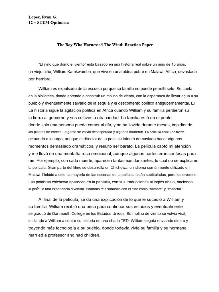 El niño que domó el viento | PDF