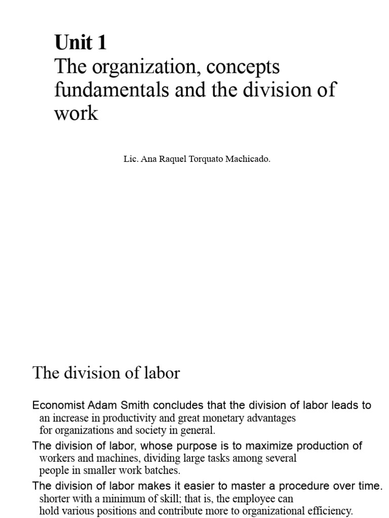 SVzgj-Unit 1 The Organization, Fundamental Concepts and The Division of ...