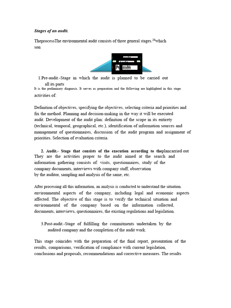 Three Stages of Environmental Audit | PDF