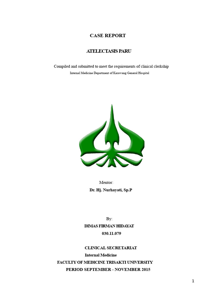 Case Report Atelectasis | PDF | Lung | Respiratory Tract