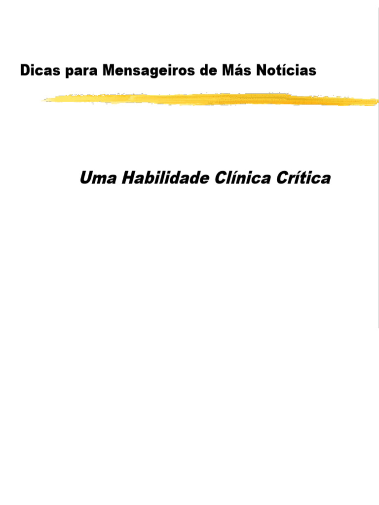 Protocolo Spikes para Dar Más Notícias.ppt | PDF | Conhecimento | Emoções