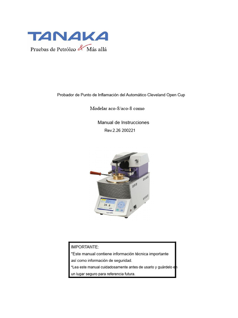 Manual del Probador aco-8 de Tanaka | PDF | Enchufes y tomas de ...