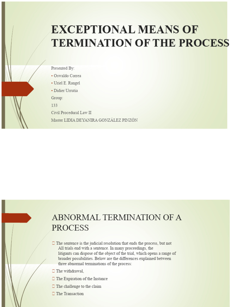 ABNORMAL_TERMINATION_OF_A_PROCESS_-_copy.pptx | PDF | Judgment (Law ...