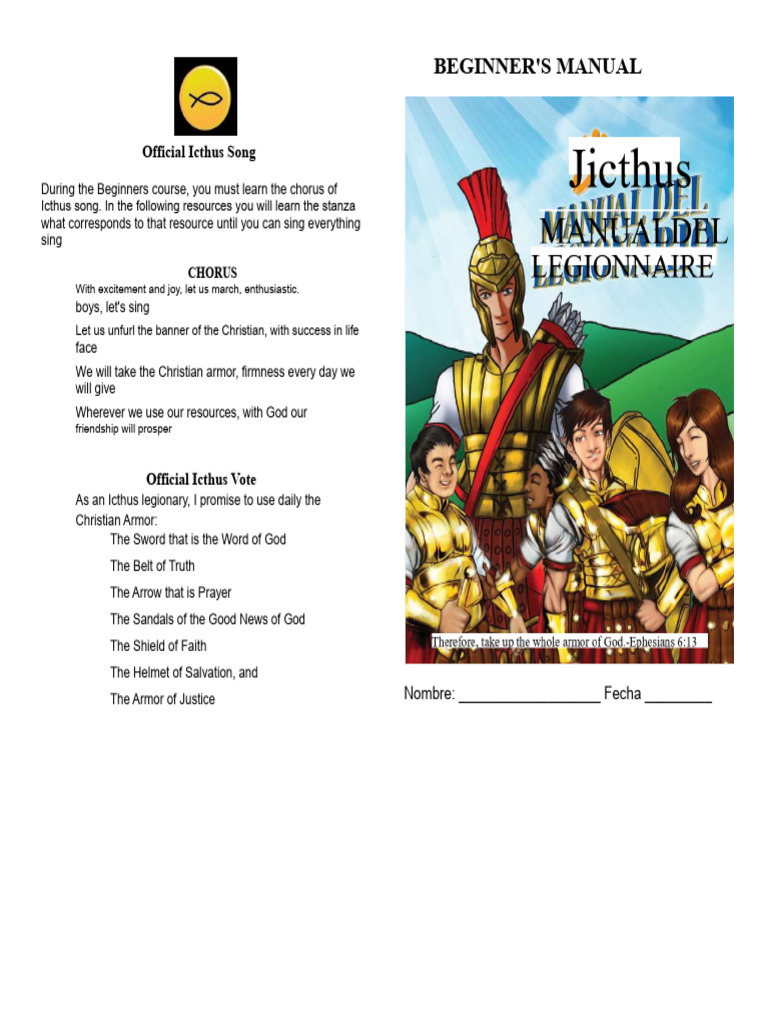 1 Beginners Legionnaire Manual Draft 02 18 12 (1) | PDF | Jesus | First Aid