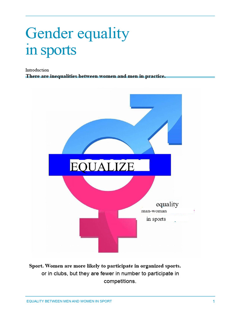 Presentation On Gender Equality in Sports | PDF
