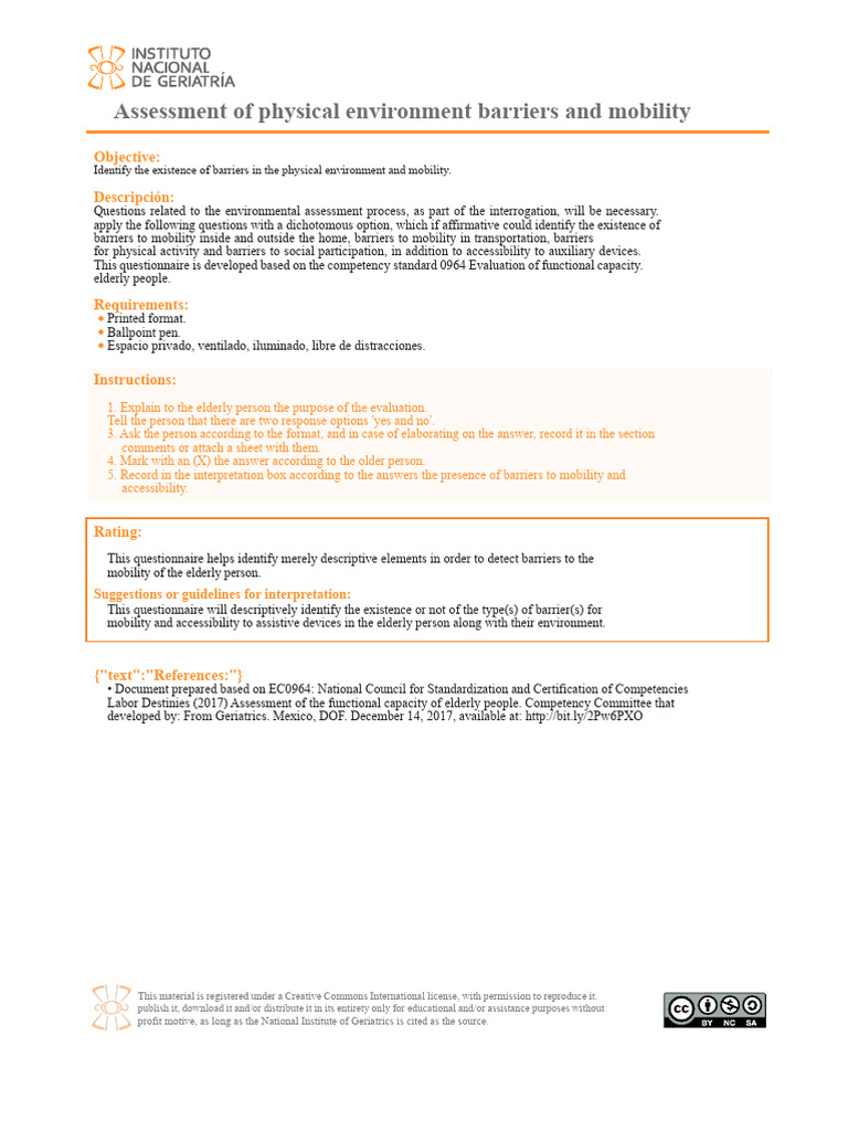 Instrument Barrier of Mobility in The Environment | PDF | Accessibility ...