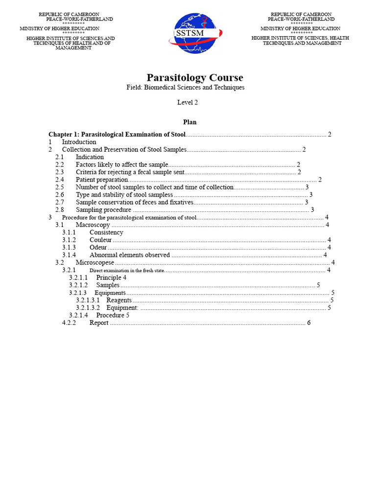 Chapter 1: Stool Examination | PDF | Human Feces