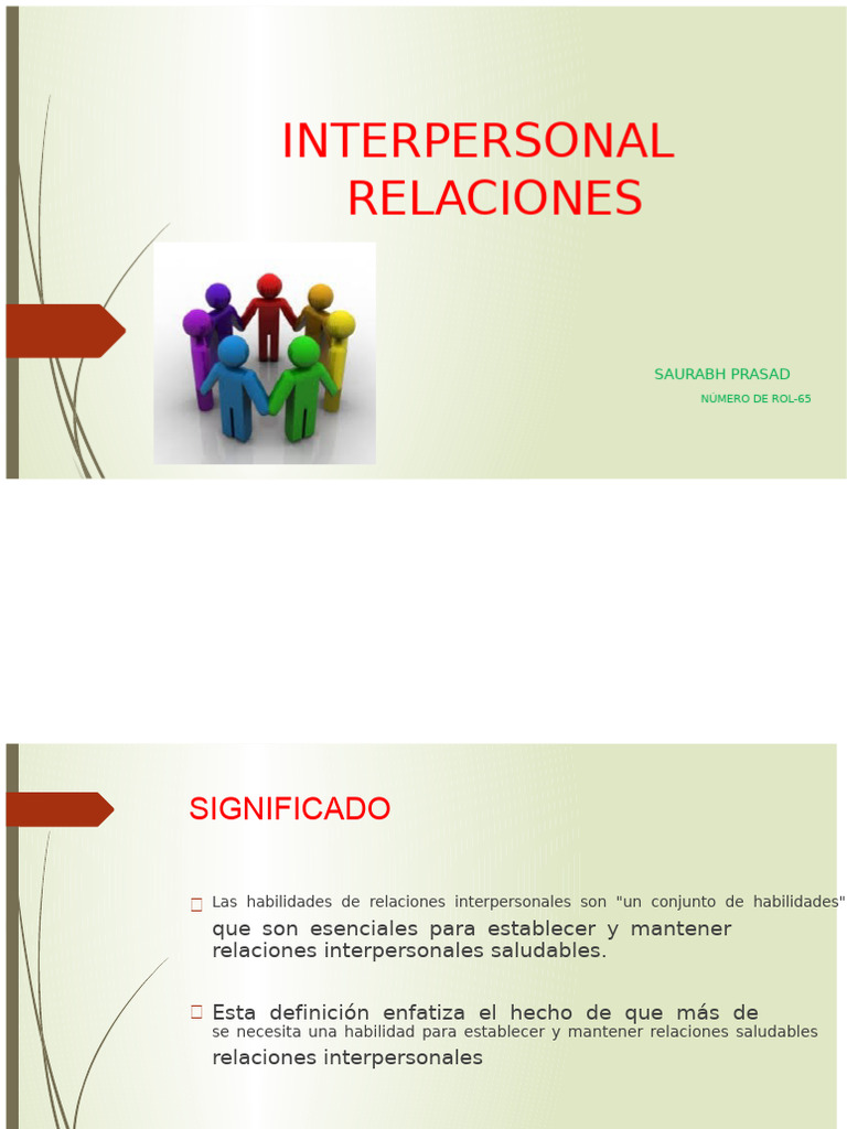 Relaciones Interpersonales | PDF | Relaciones interpersonales ...