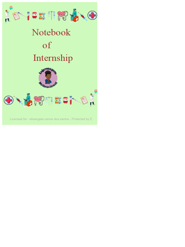 Internship Notebook For Nursing Fernanda Oliveira Motivational Nursing ...