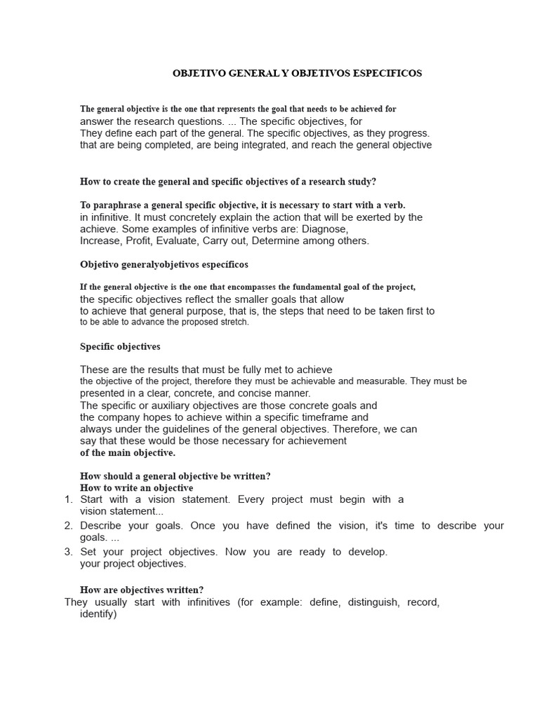 How to Write Research Objectives | PDF | Goal | Grammatical Conjugation