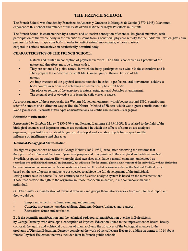 THE FRENCH SCHOOL | PDF | Science | Behavioural Sciences