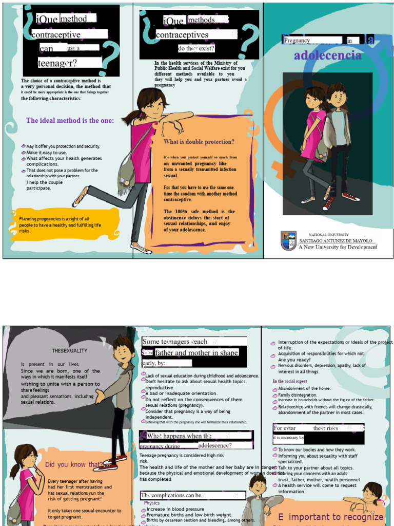 Pregnancy in Adolescence - Brochure | PDF | Birth Control | Pregnancy