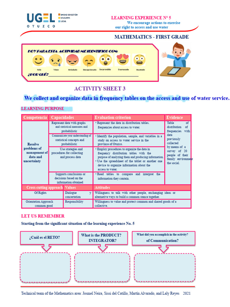MATHEMATICS 1st AND 2nd - ACTIVITY SHEET 3 AND 4 | PDF | Statistics | Data