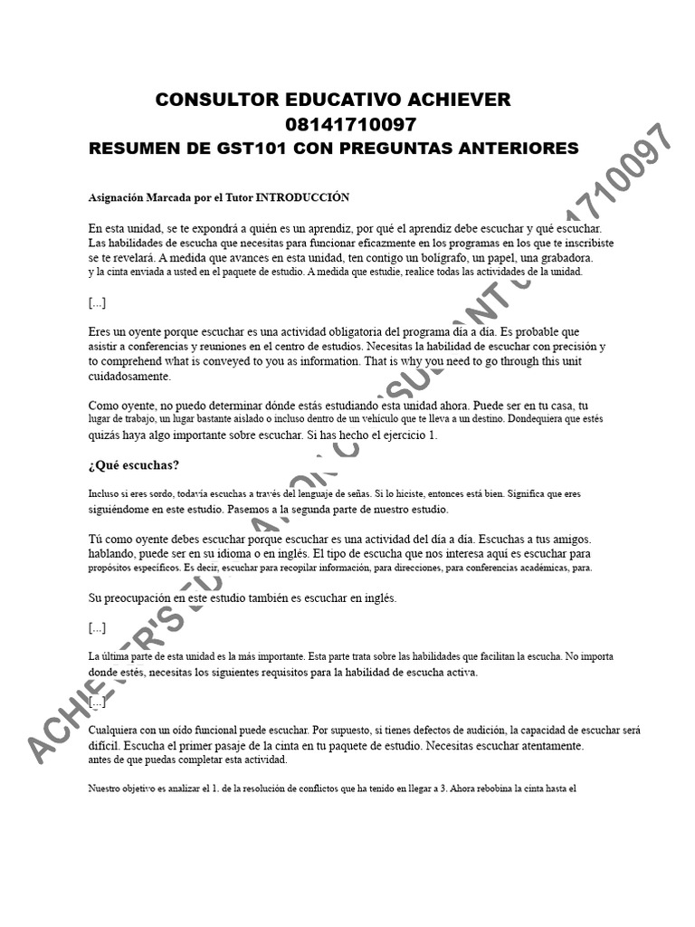 GST101 Resumen Con Preguntas Anteriores | PDF | Agricultura | República ...