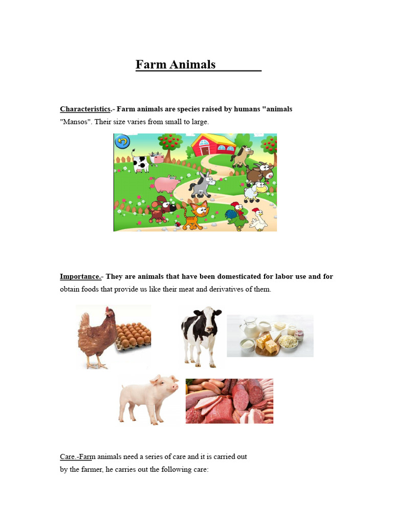 Farm Animals.docx | PDF
