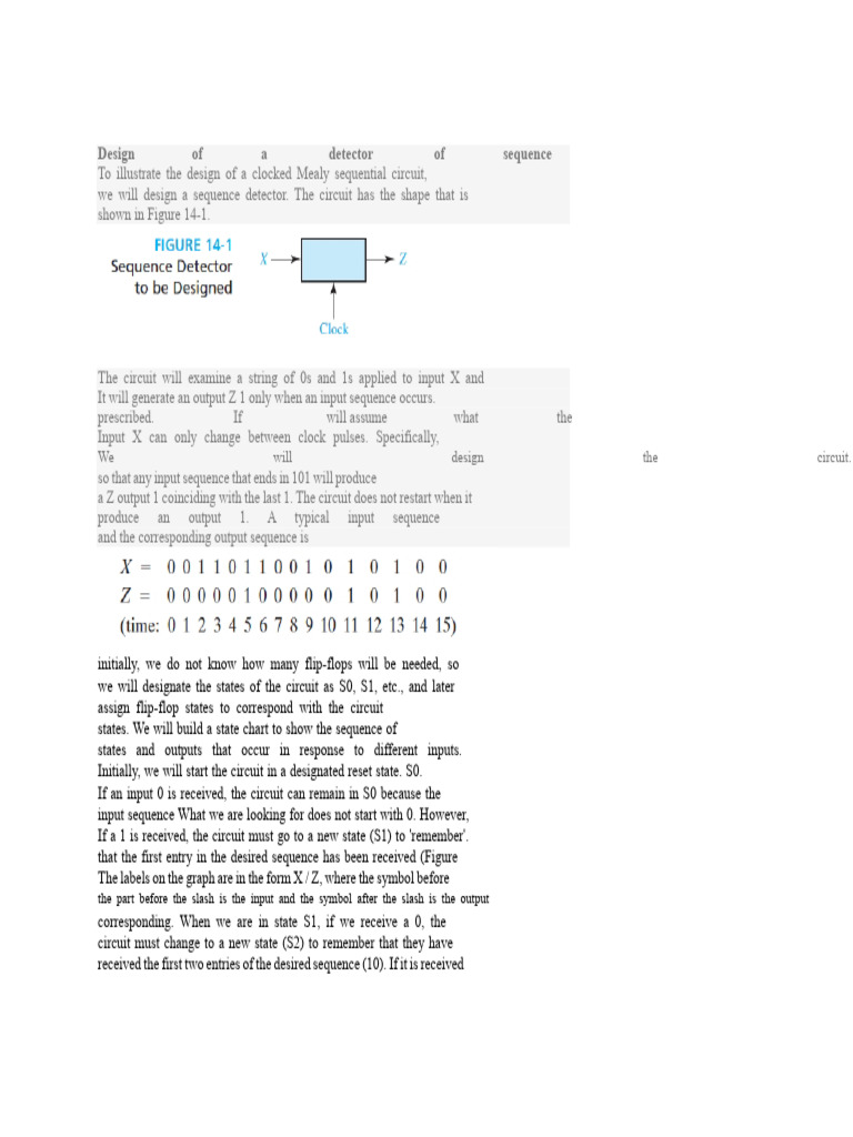 Design of a Sequence Detector | PDF | Computer Engineering | Digital ...