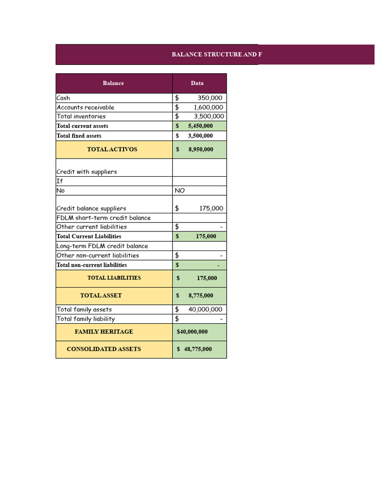 Family Financial Overview and Analysis | PDF | Debits And Credits ...