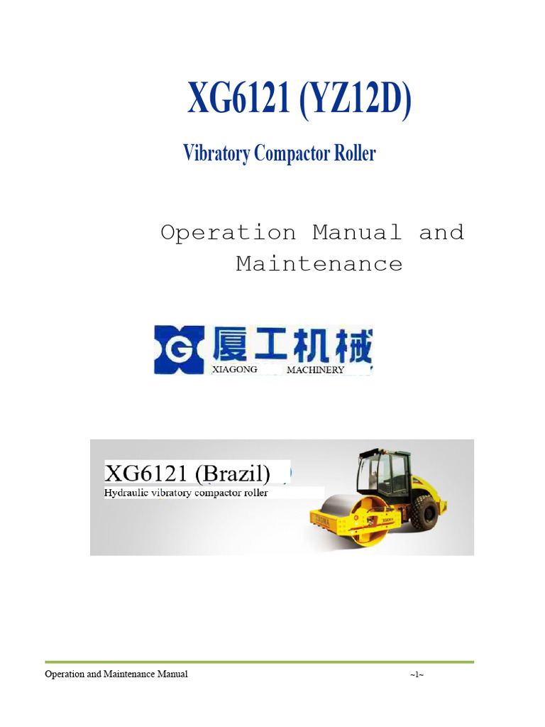 Manual translated into Portuguese of the XGMA 6121 Roller | PDF | Pump ...