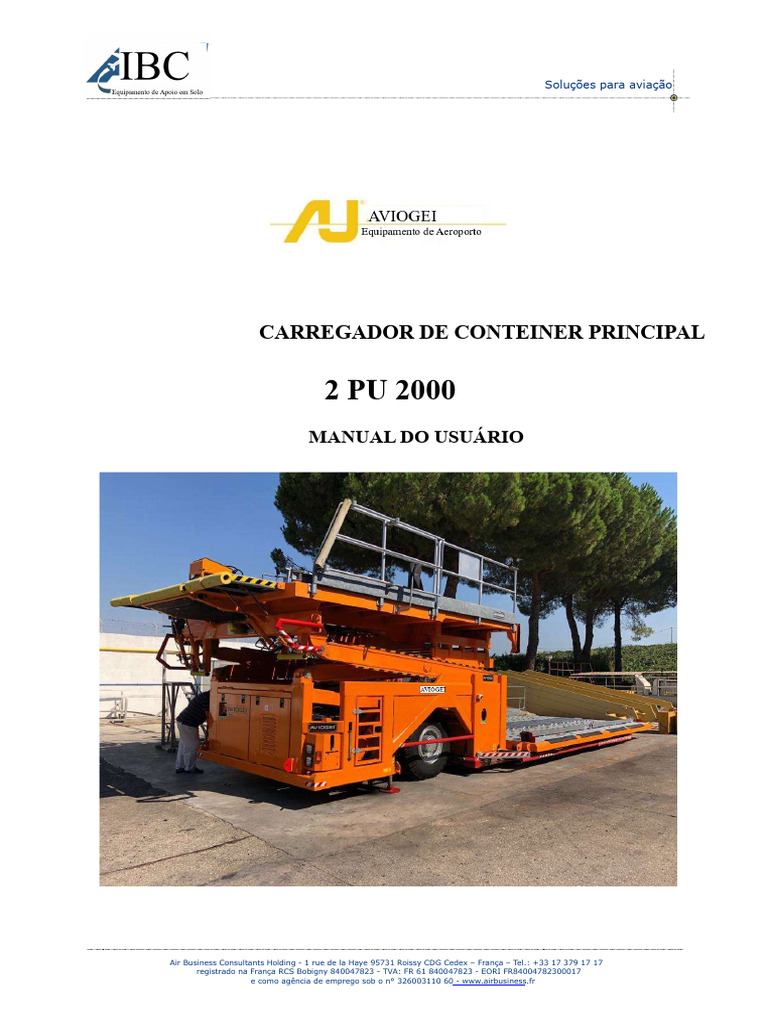 Manual de Operação do Carregador de Container | PDF | Eixo | Motores