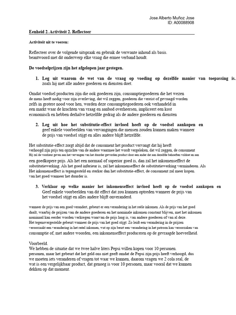 Eenheid 2 Activiteit 2 Reflecteer | PDF