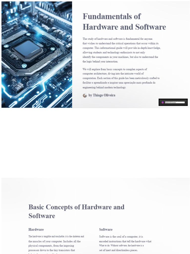 Fundamentals of Hardware and Software | PDF | Computer Data Storage ...