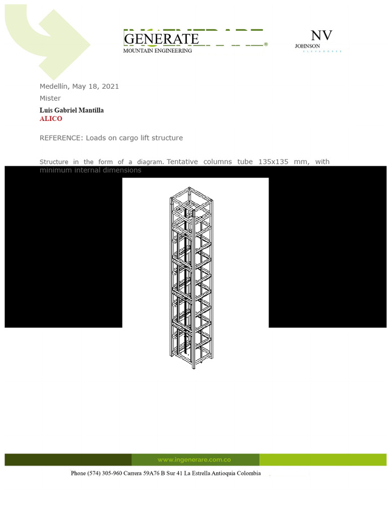 elevator loads | PDF | Bending | Buckling