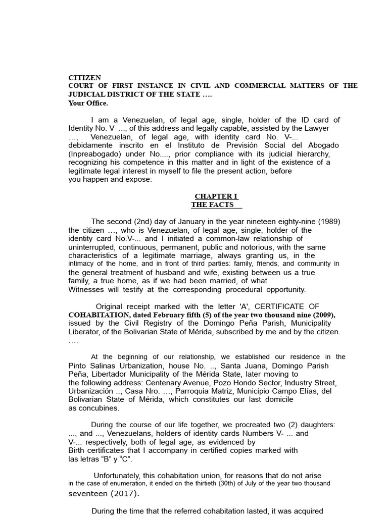 Legal Recognition of Common-Law Union | PDF | Identity Document ...