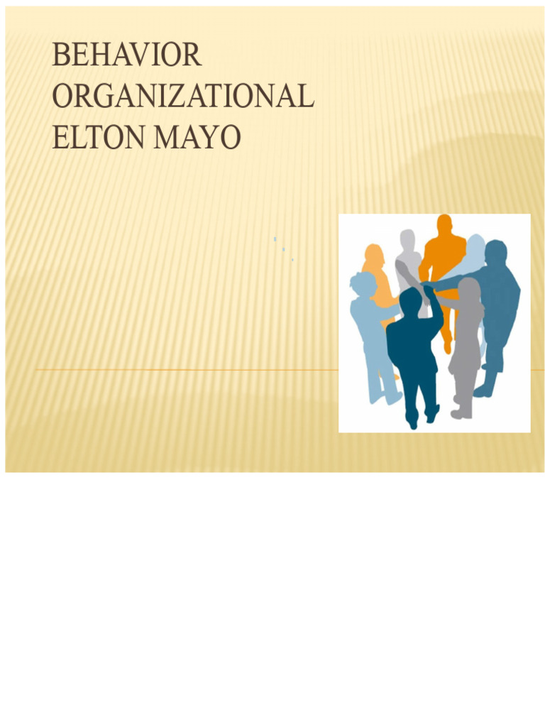 Elton Mayo's Human Relations Theory | PDF | Motivation | Motivational