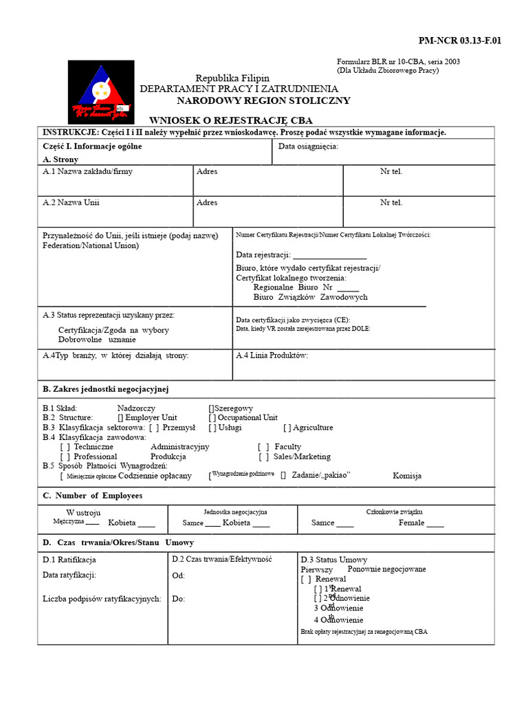 Formularz zgłoszeniowy Cba | PDF