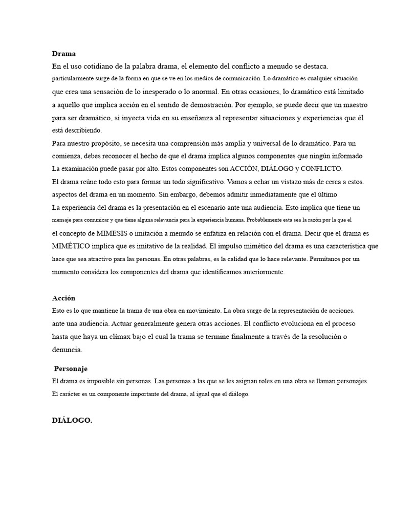 Elementos del drama | PDF | Tragedia | Comedia