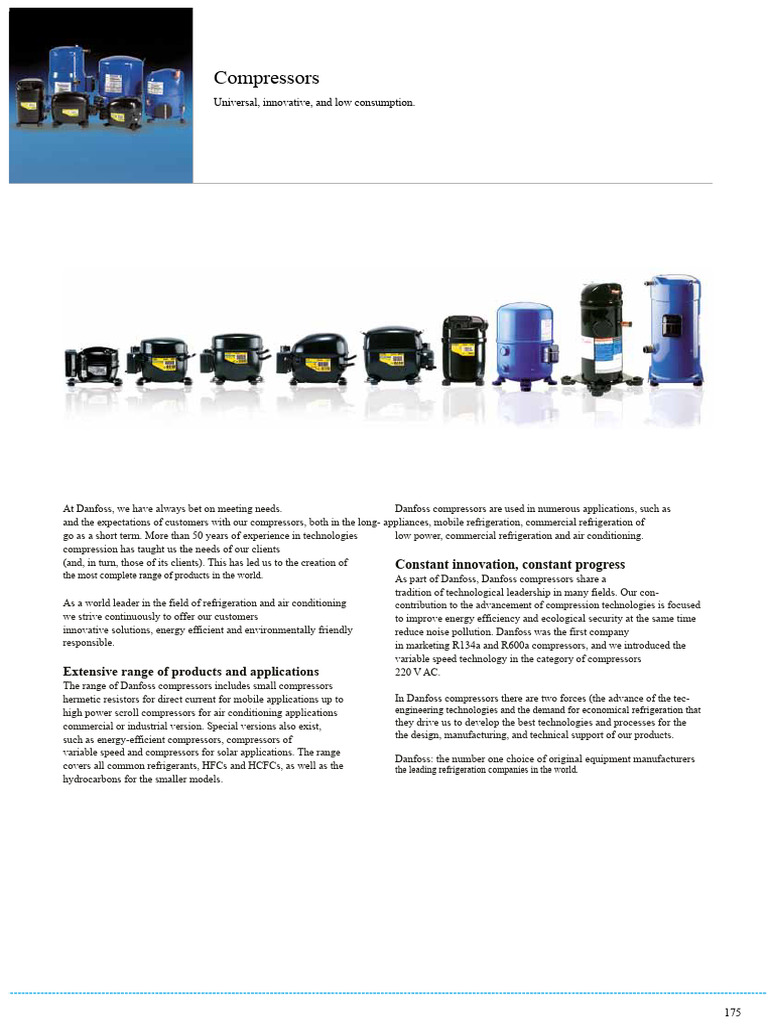 Danfoss Energy-Efficient Compressors | PDF | Air Conditioning | Direct ...