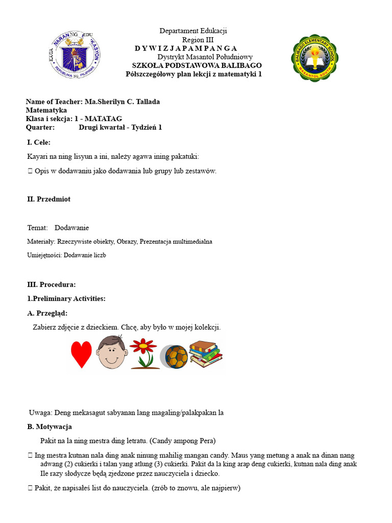 Klasa 1 Łóżko Math Q2 W1 | PDF