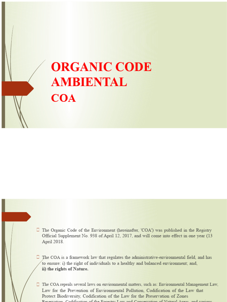 Environmental Organic Code-1 | PDF | Environmental Resource Management ...