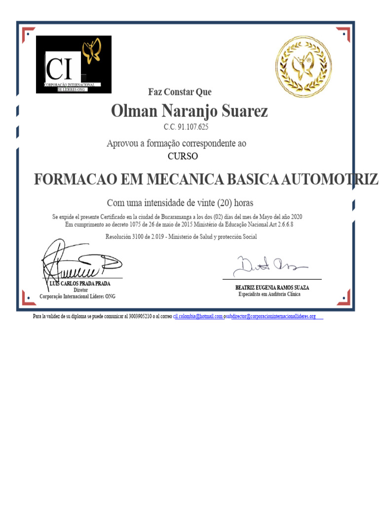 FORMAÇÃO EM MECÂNICA BÁSICA E AUTOMOTIVA 1 | PDF