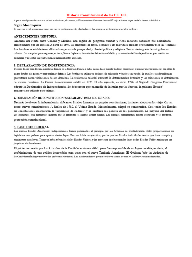 Constitución de Los Estados Unidos | PDF | Separación de poderes ...