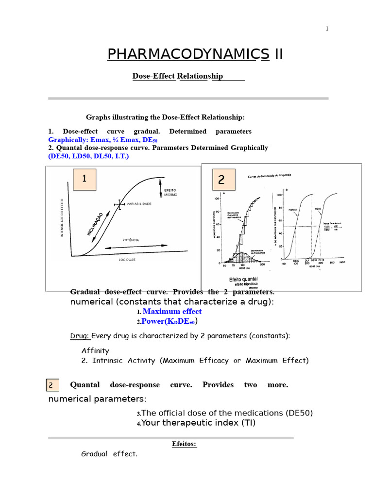 Dose-Effect Relationship Dynamics | PDF | Receptor Antagonist ...