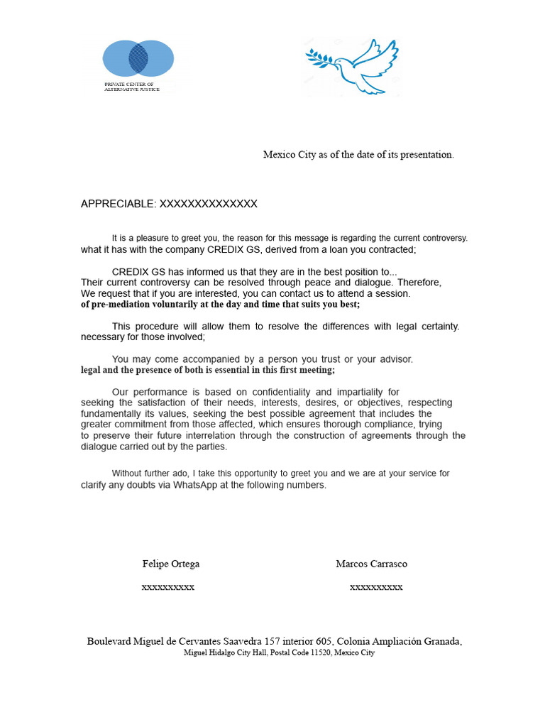 Pre-Mediation Letter | PDF