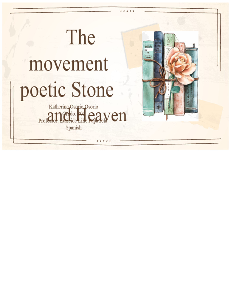 Poetic Movement Stone and Sky | PDF | Poetry | Writing