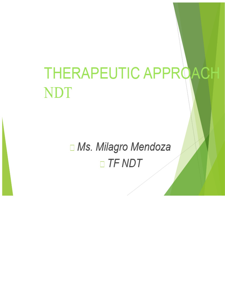 THERAPEUTIC APPROACH NDT - methods.ppt | PDF | Knee | Musculoskeletal ...