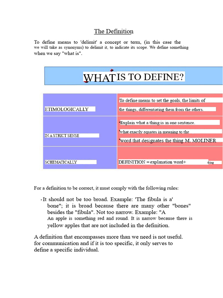 The Definition | PDF