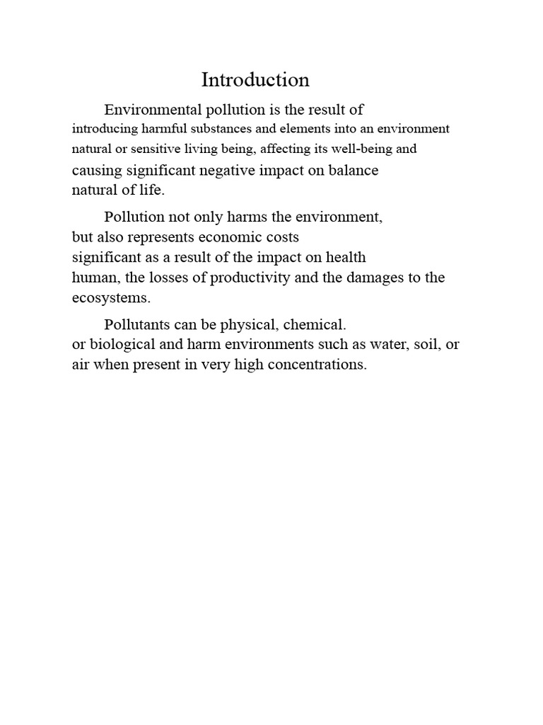 Causes and Consequences of Environmental Pollution | PDF | Pollution ...