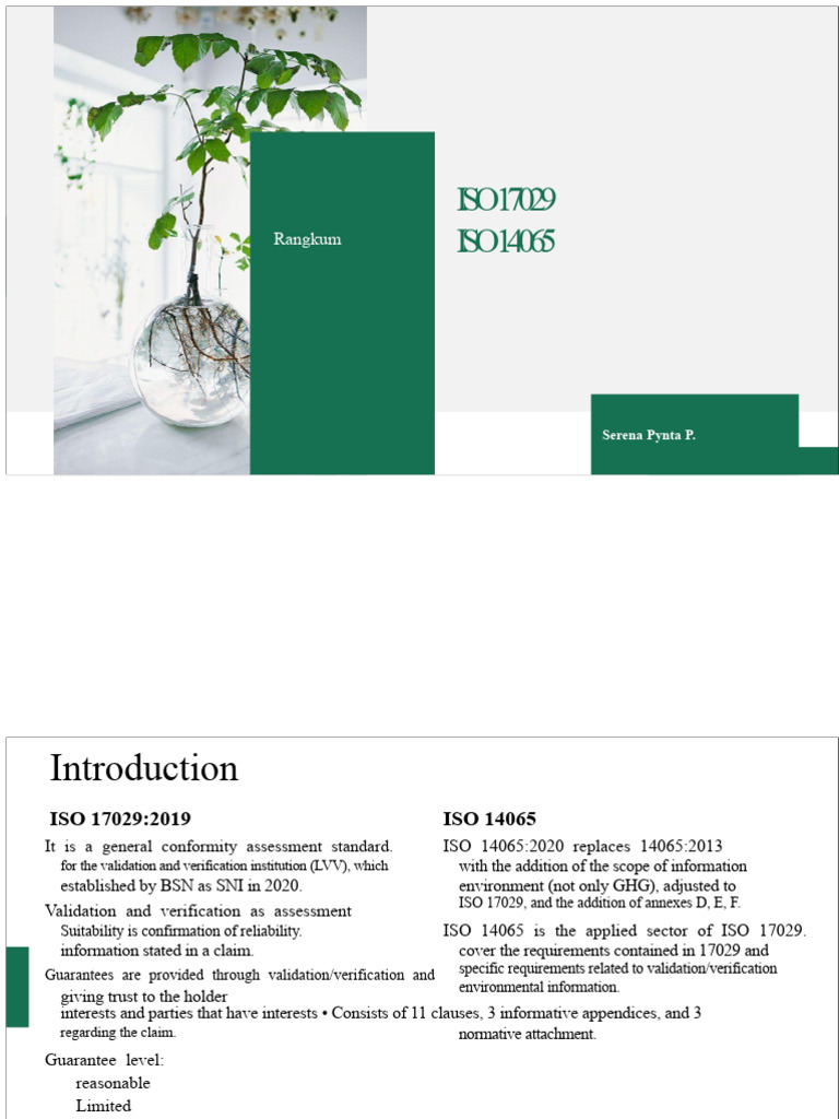 ISO 17029 and ISO 14065 Overview | PDF | Verification And Validation ...