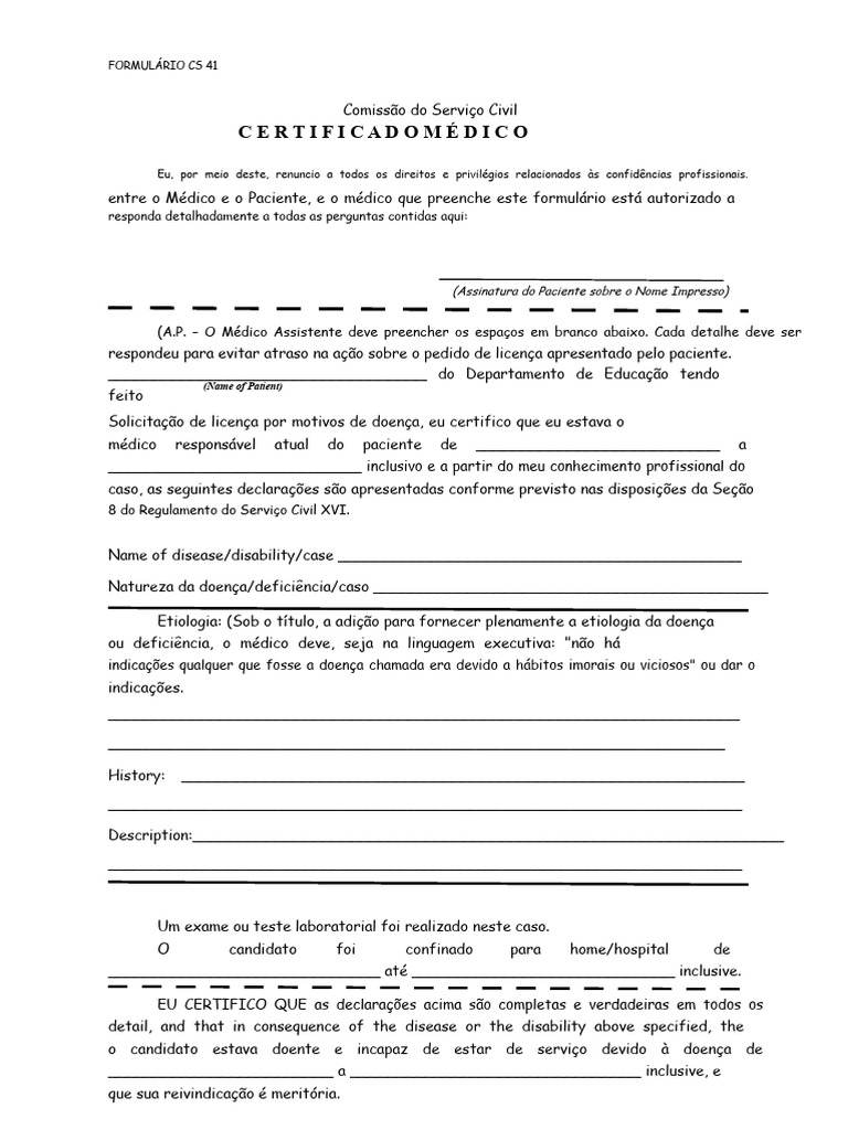 CS-FORM-41-Certificado-Médico (1) | PDF