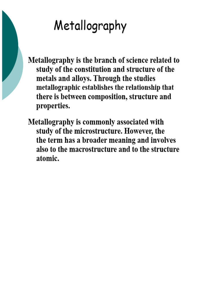 1st Class Concept Metallography Macro and Micro | PDF | Microstructure ...