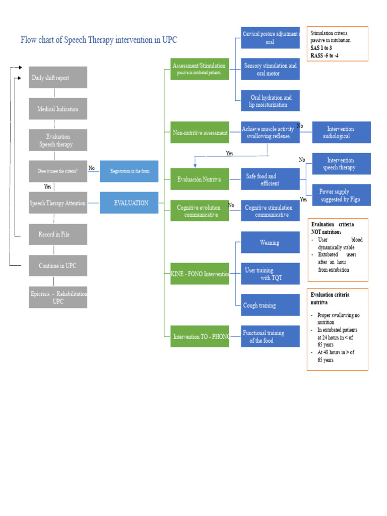 Speech therapy evaluation flowchart UPC | PDF | Medical Specialties ...