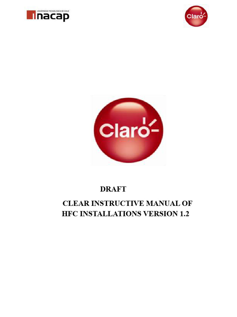 HFC Claro Manual 1.2 Draft (Residential) | PDF | Computer Network ...
