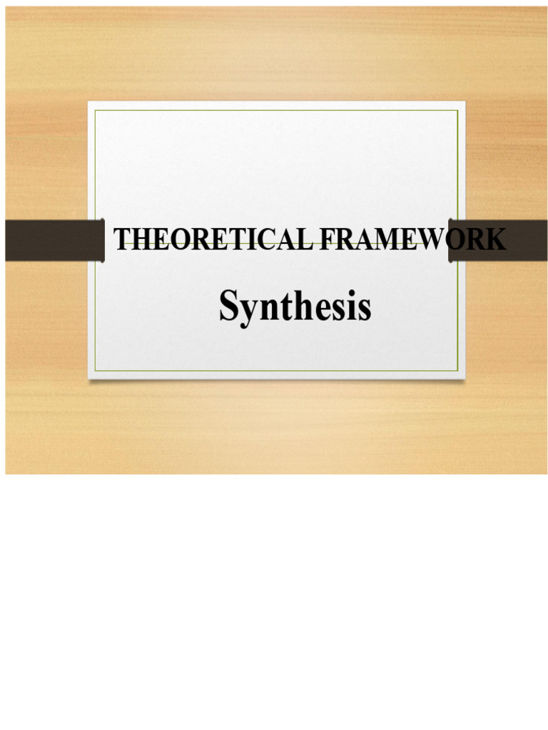 Example of Theoretical Framework | PDF | Theory | Methodology