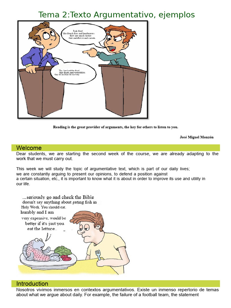 Understanding Argumentative Texts | PDF | Argument | Reason