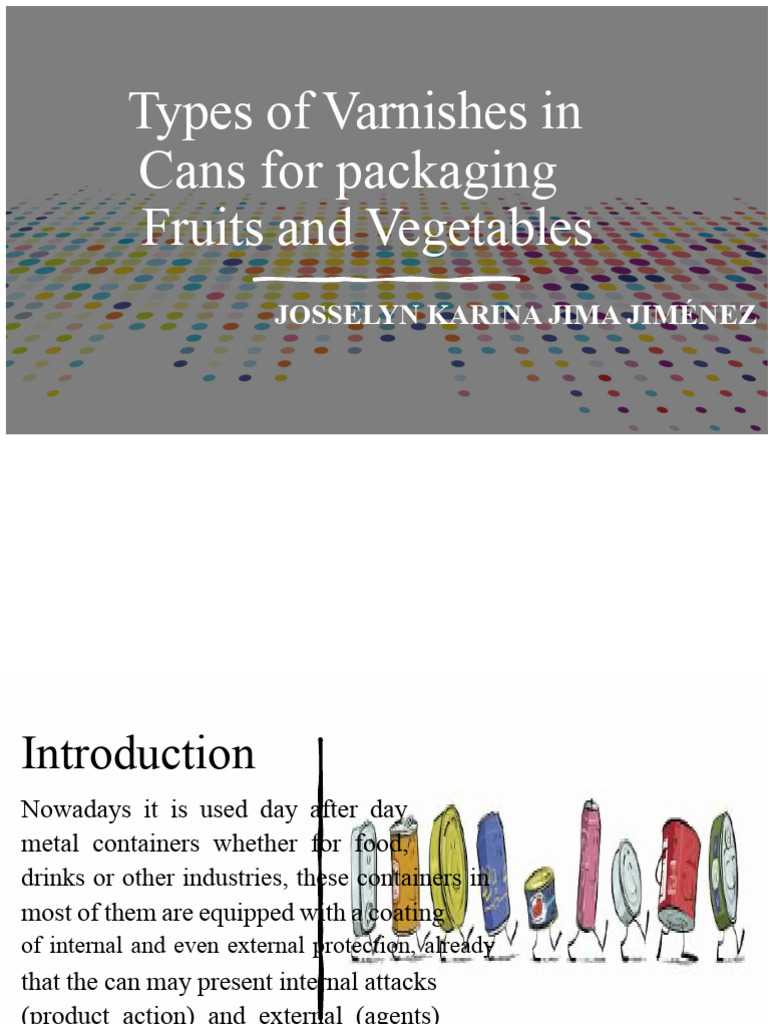 Types of Varnishes for Food Cans | PDF | Varnish | Epoxy