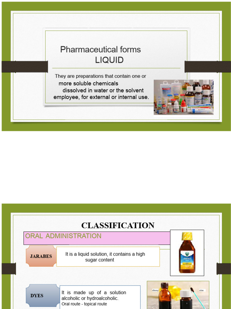 Pharmaceutical Liquid Forms Overview | PDF | Syrup | Topical Medication